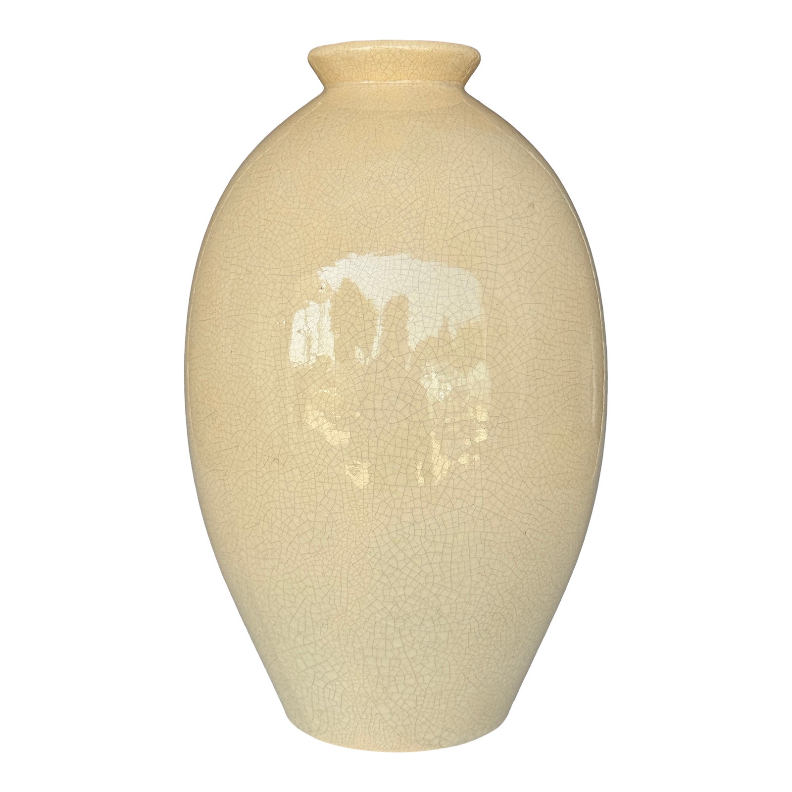 Early 20th Century Tall Robert Lallement French Art Deco Glazed Ceramic ...