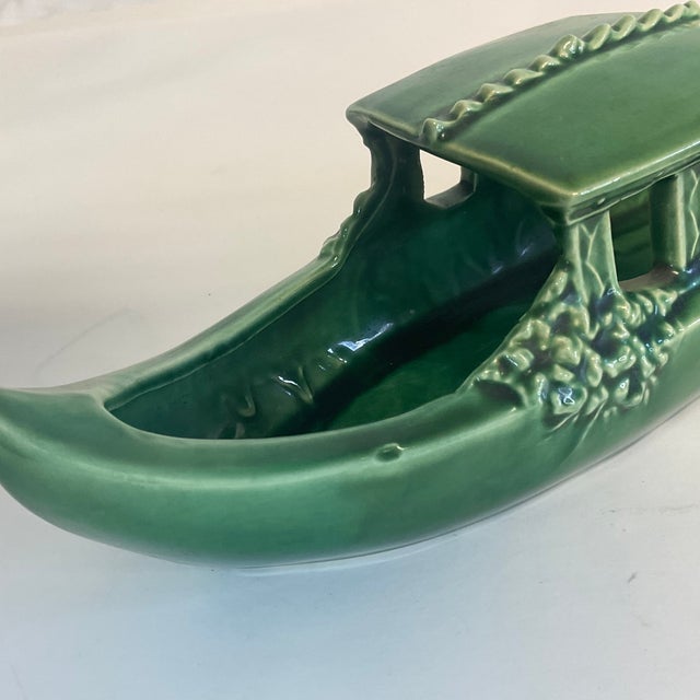 1940s Vintage Italian Boho Chic McCoy Gondola Ceramic Planter | Chairish