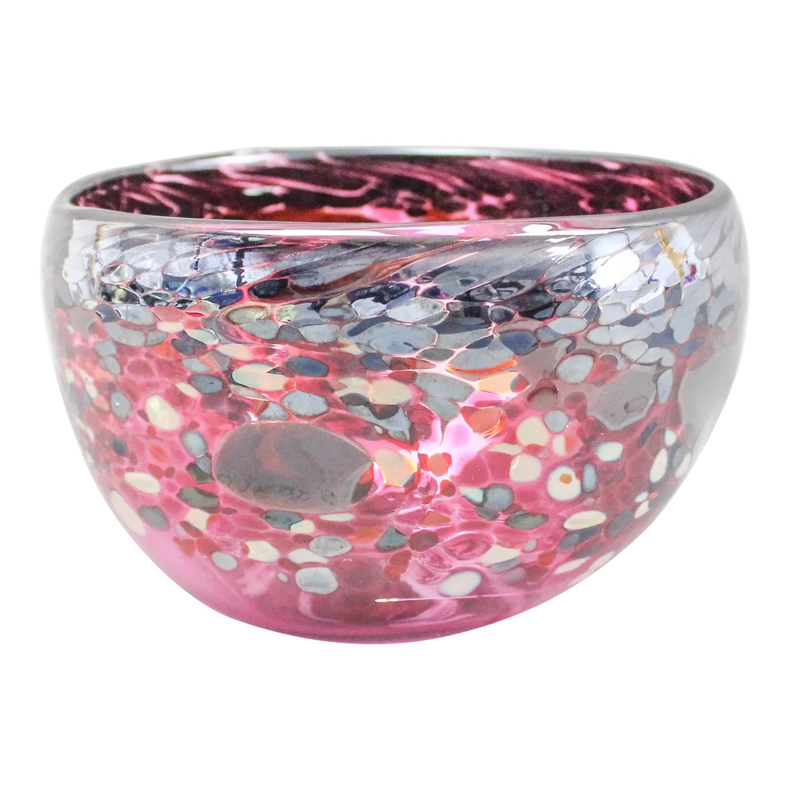 Bill Slade Signed 2003 Art Glass Bowl Vase | Chairish