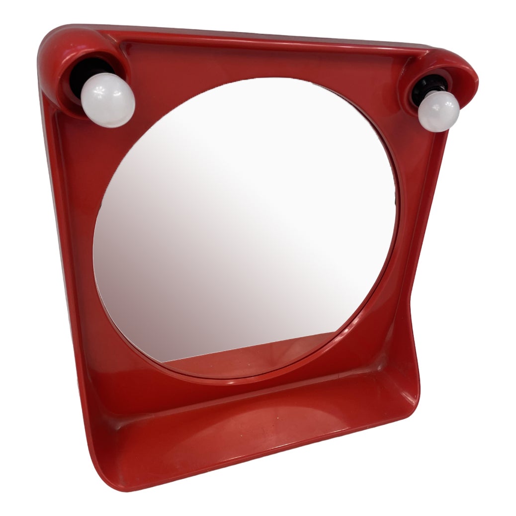 Red Mirror, 1970s | Chairish