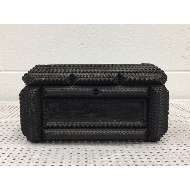 Antique Tramp Art Box | Chairish