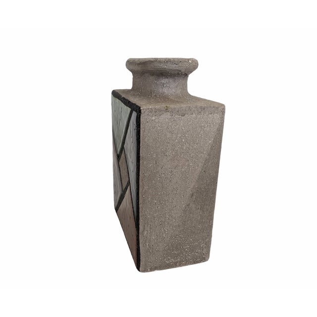 Vintage Raymor Bitossi Ceramic Stoneware Geometric Pottery Vessel ...