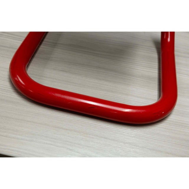 Kinetics Red Paperclip Stool Contemporary Modern Post Modern | Chairish