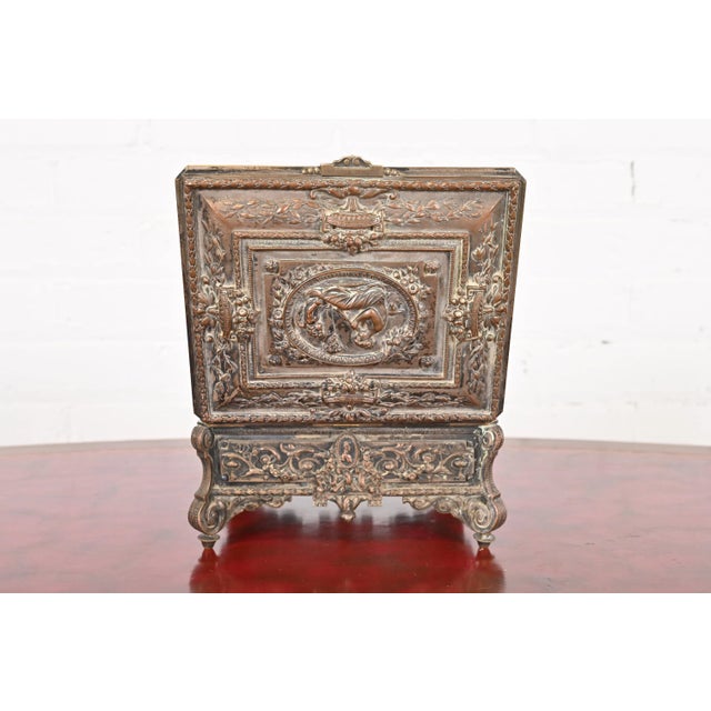 Antique French Repousse Silver Jewelry Box | Chairish