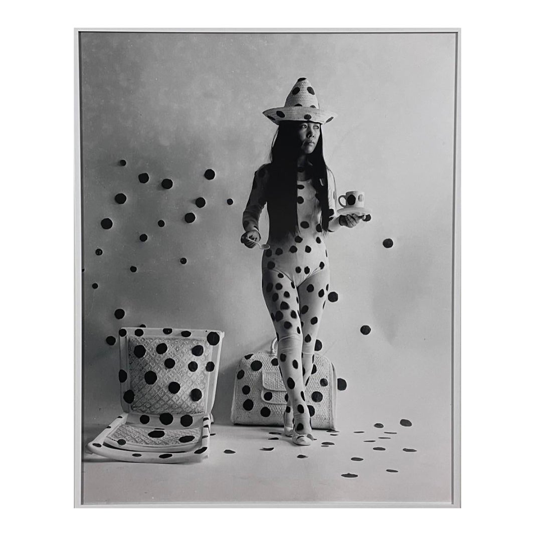 Vintage Yayoi Kusama Portrait Archival Print on Paper, Framed | Chairish