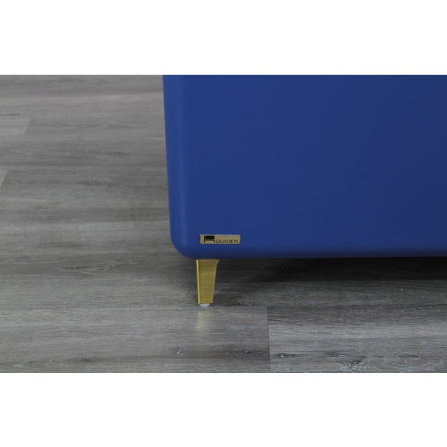 Vintage Rougier Blue Side Tables, a Pair | Chairish
