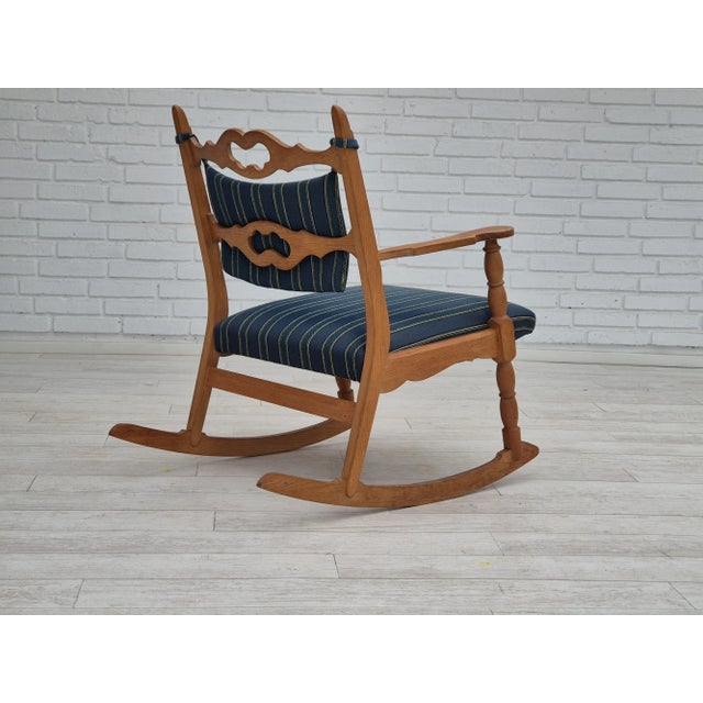 1970s, Danish Design, Oak Wood Rocking Chair With Footstool, Furniture ...