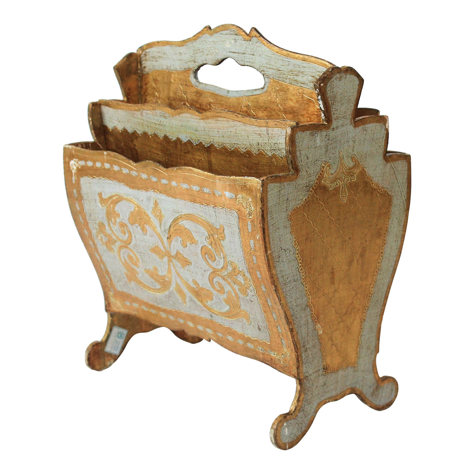 Vintage Florentine Magazine Holder | Chairish