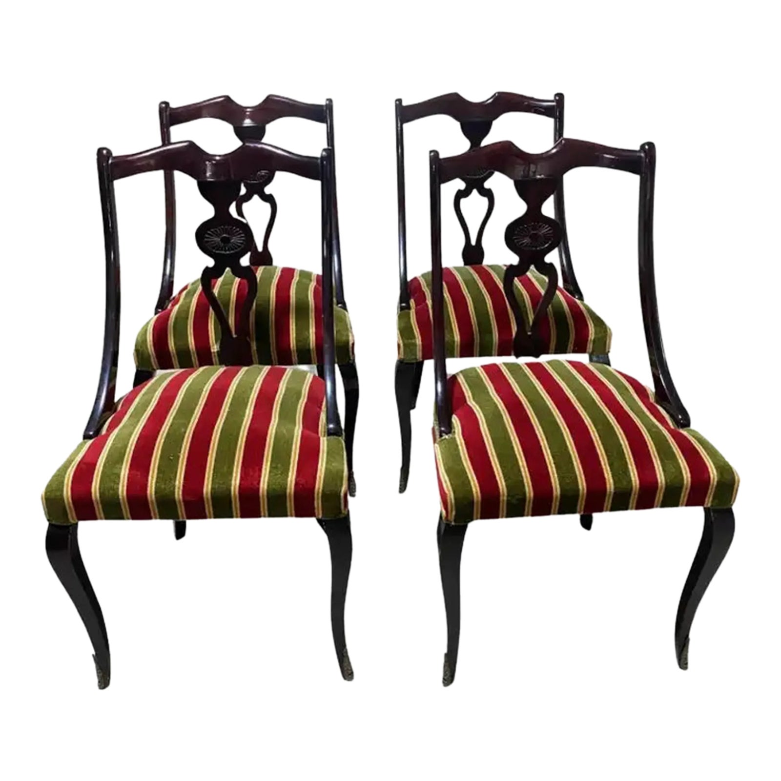 1950s Regency Style Dining Chairs- Set of 4 | Chairish