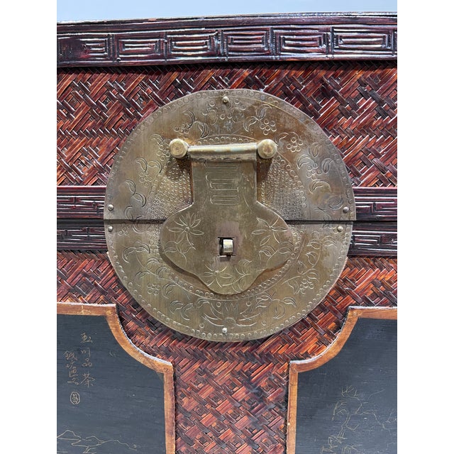 Late 20th Century Mainland-Smith Asian Chinoiserie Bamboo Reed Trunk ...