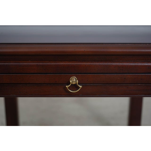 Pair Drexel Chippendale Mahogany Lamp Tables | Chairish