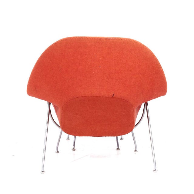 Florence Knoll Mid Century Womb Chair With Ottoman | Chairish