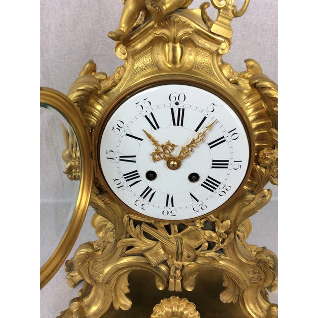 French Rococo Ormolu Mantel Clock Set After Meissonnier by Samuel Marti ...