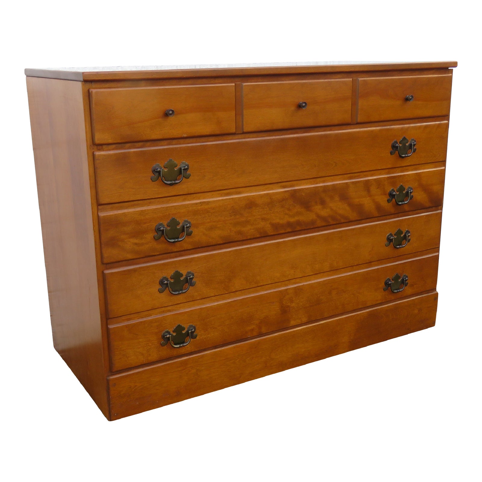 Late 20th Century Ethan Allen Solid Maple Dresser | Chairish