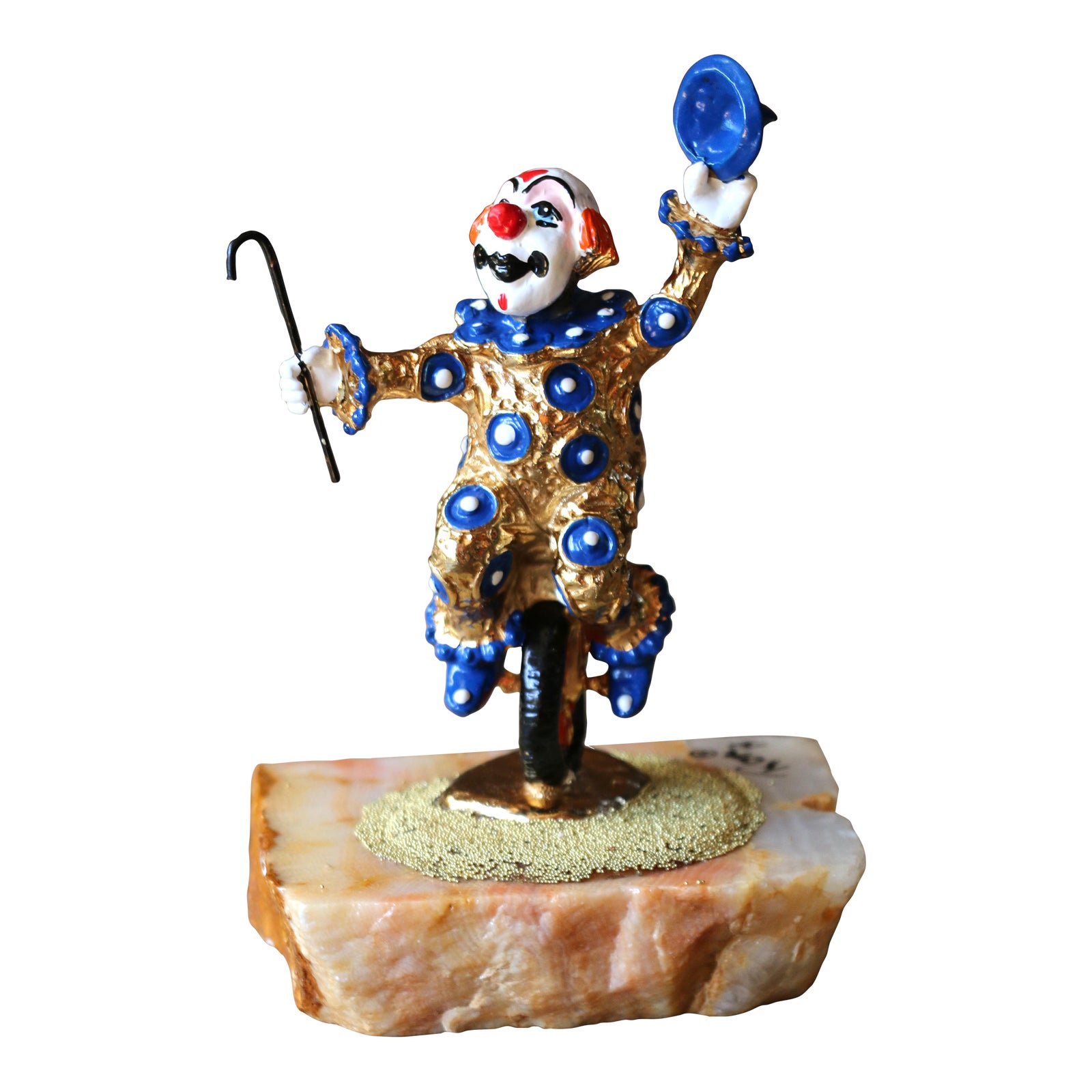 Vintage Ron Lee Circus Clown Figurine on a Onyx Base, 1979 | Chairish