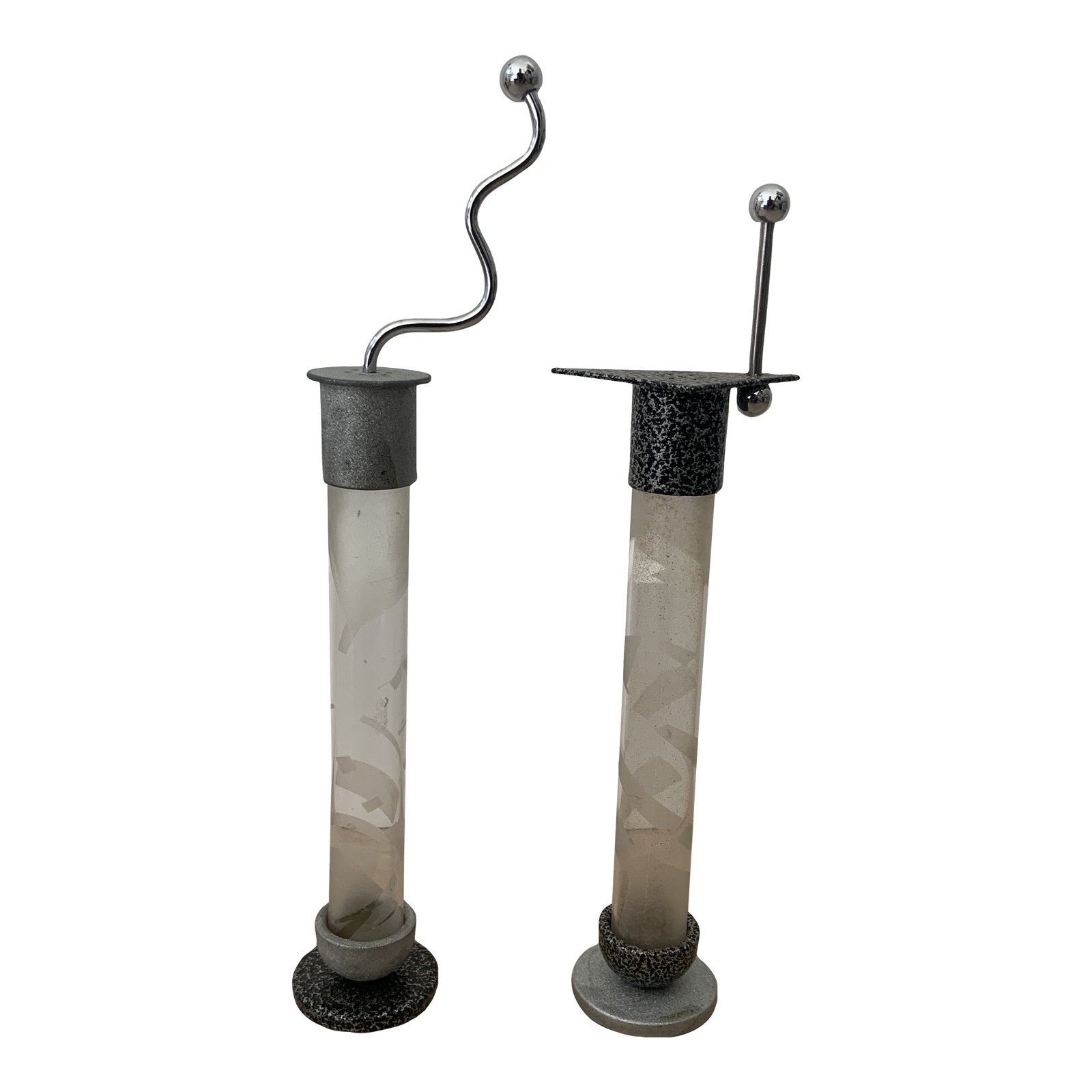 Late 20th Century Post Modern Memphis Salt and Pepper Mills Bruce R ...