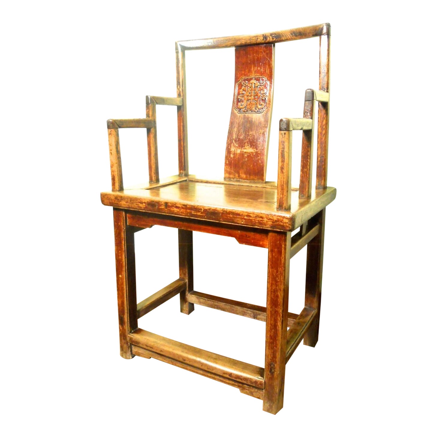 Antique Chinese High Back Ming Arm Chair, Circa Early of 19th Century ...