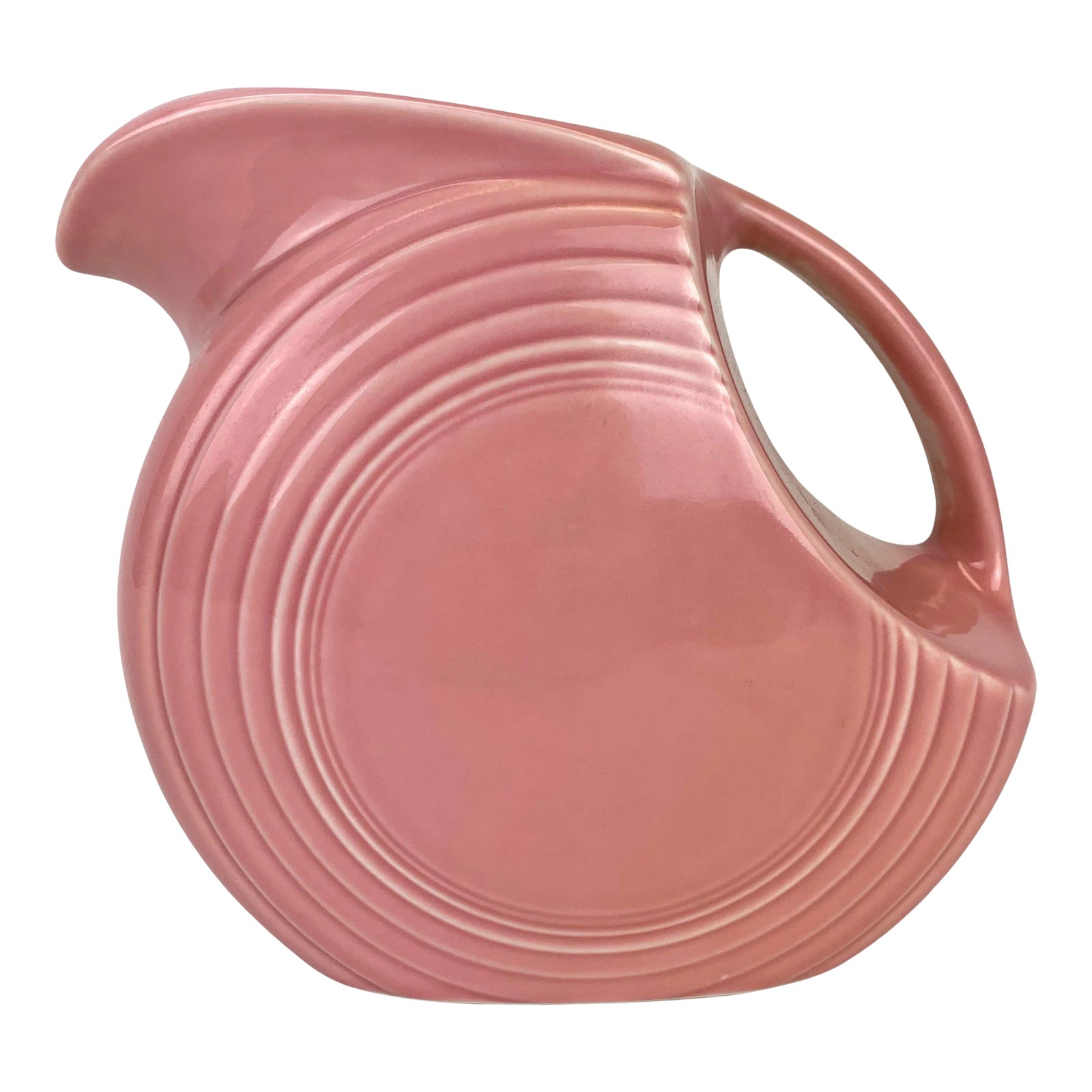 Fiestaware Rose Disc Pitcher | Chairish