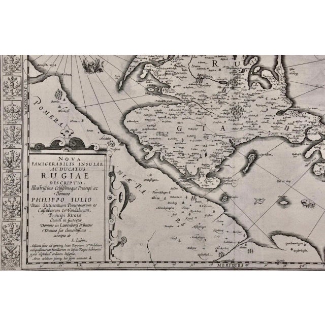 Gerard Mercator Rugen Island, Germany: An Early 17th Century Map by ...