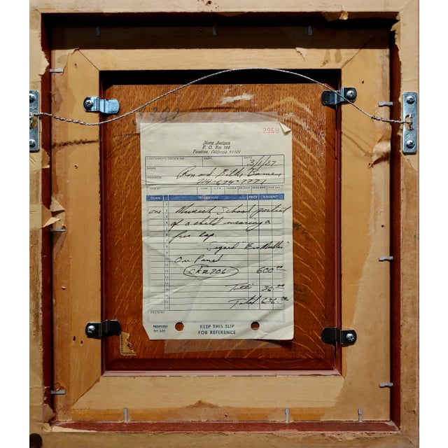 Emma Muller -19th C. Portrait of a Young Blonde W/A Furry Hat-Oil ...