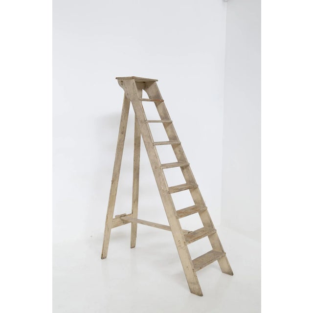 Antique Italian Beige Wood Ladder, 1920s | Chairish