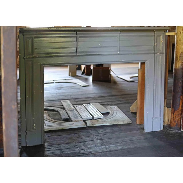 Antique Federal Style Wooden Fireplace Mantel | Chairish