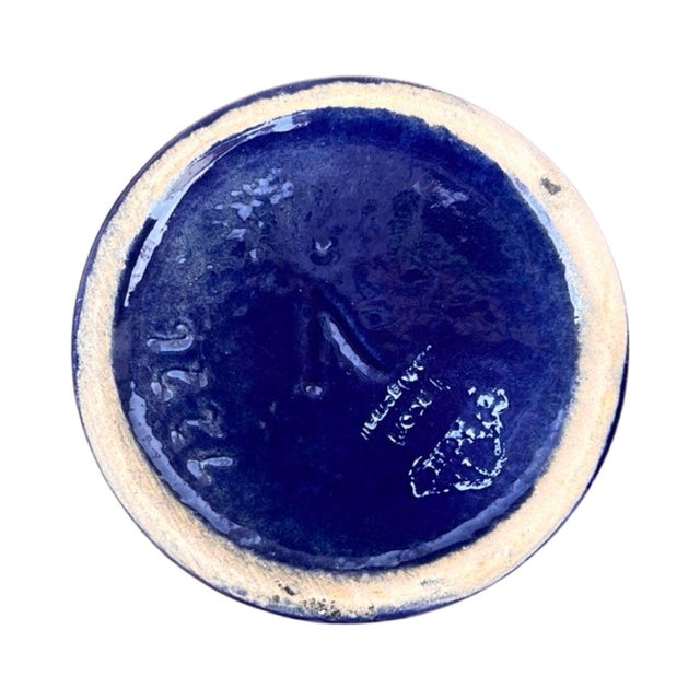 Strehla Keramik Cobalt Ceramic Vase, Germany 1960s. | Chairish