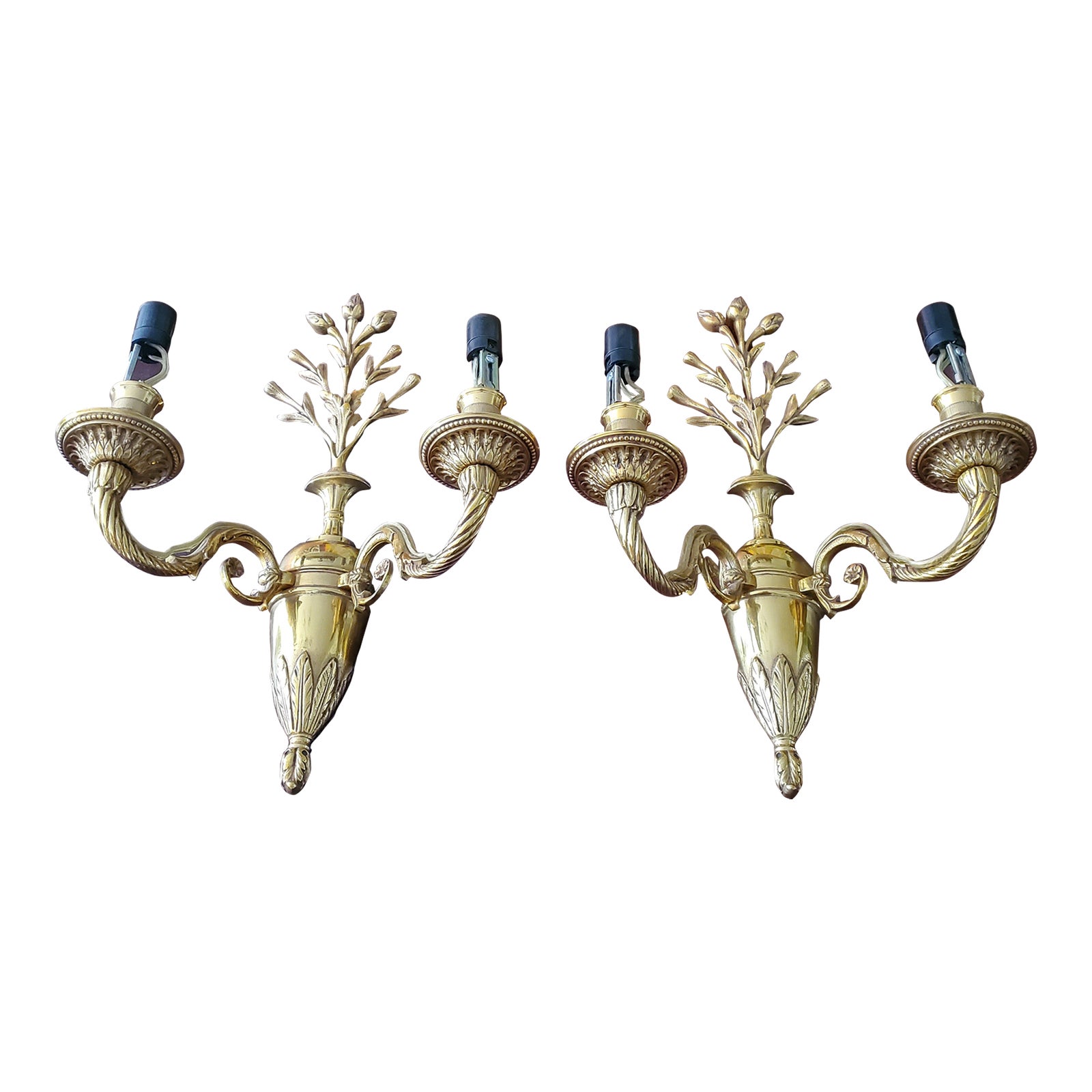 Vintage Maison Charles Style Mid-Century Hollywood Glamour Sconces - a ...