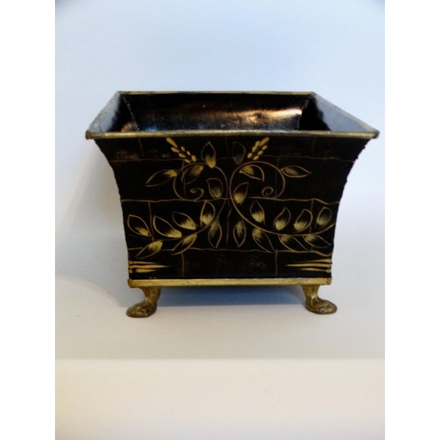 Antique French Tole Footed Jardiniere Cachepot | Chairish