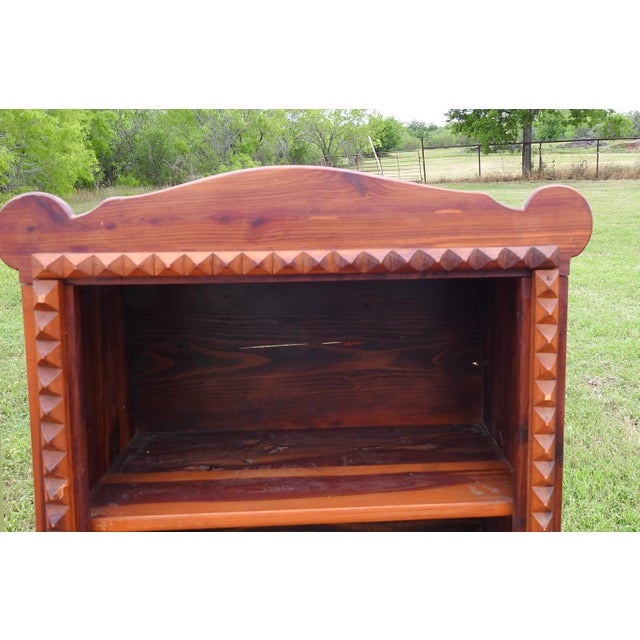 Vintage Rustic Folk Art Handmade Cedar Bookcase Shelf - a Pair | Chairish