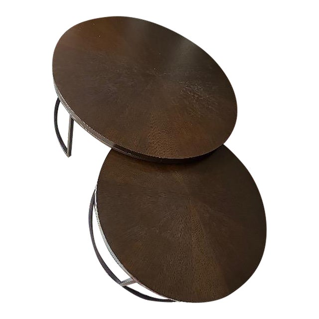 Modern Walnut Nested Coffee Table 2 Pieces Chairish
