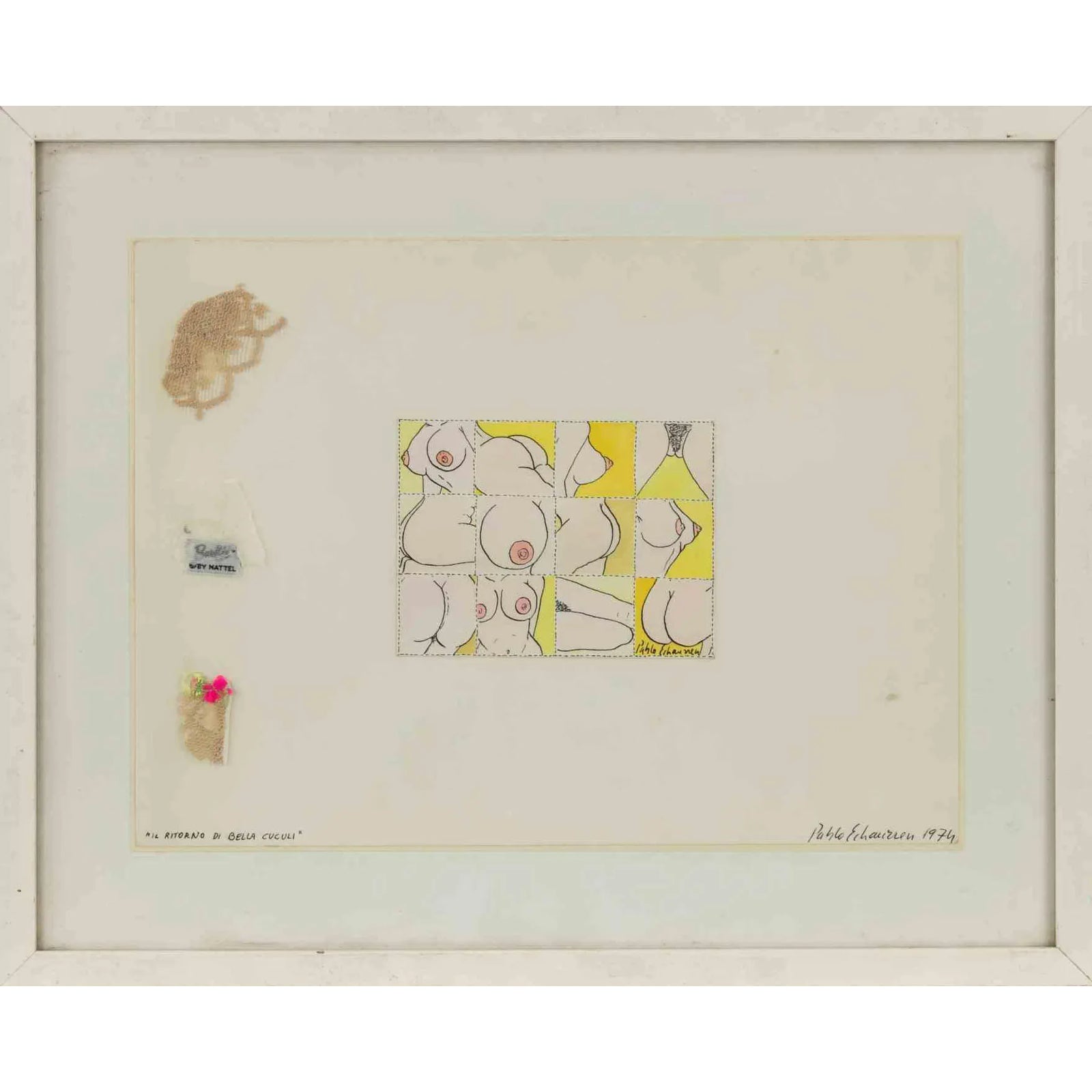 Pablo Echaurren, The Return of Bella Cuculi, Original Mixed Media, 1974 ...