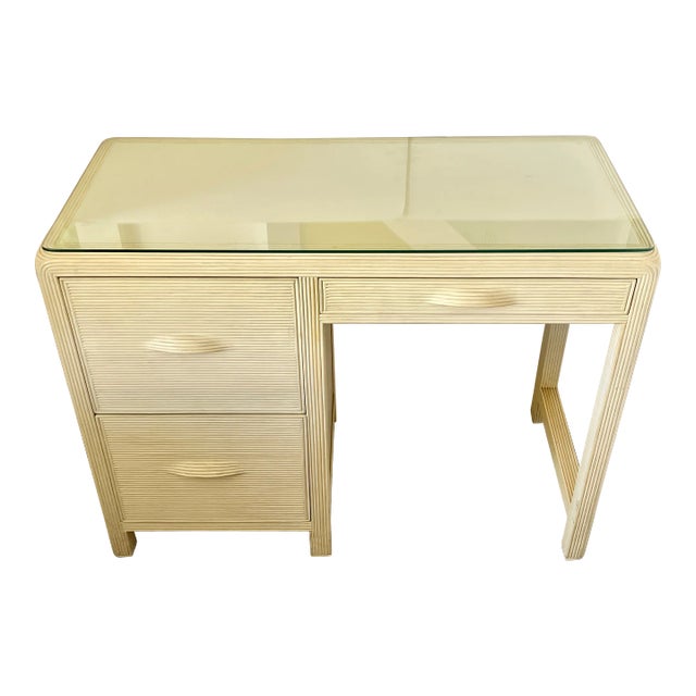 1980's Pencil Reed Writing Desk | Chairish