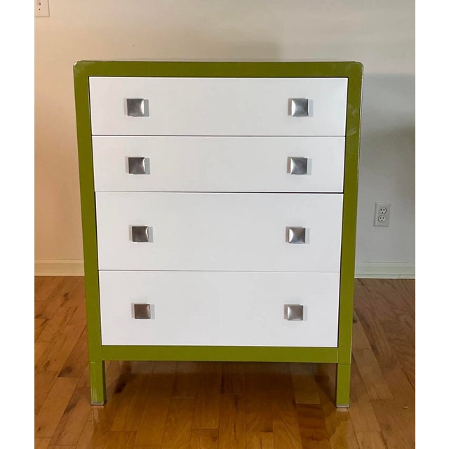 Simmons Norman Bel Geddes Enameled Metal 4 Drawer Dresser Fully ...