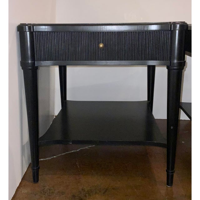 Cth Sherrill Occasional Transitional Ebony Finished Brighten End Tables ...