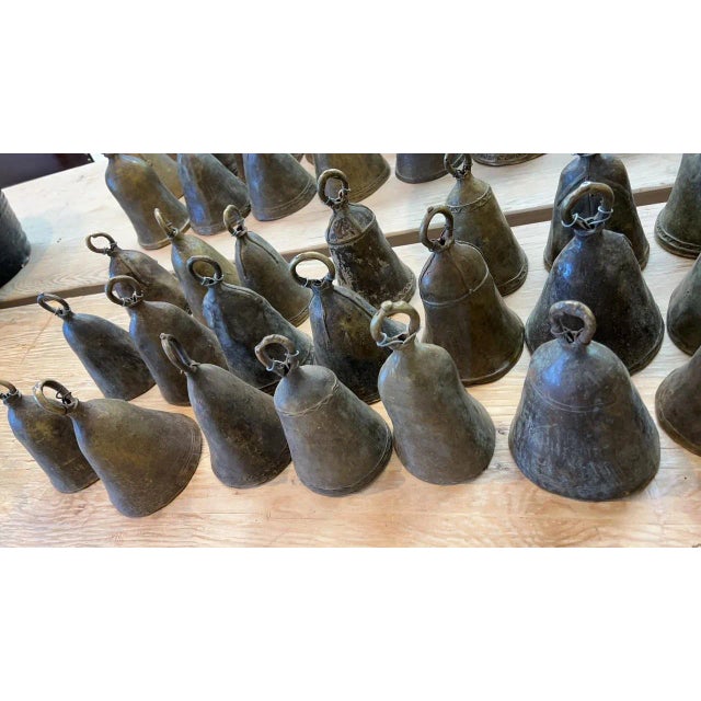 Mid-Century Vintage Brown Bronze Bell | Chairish
