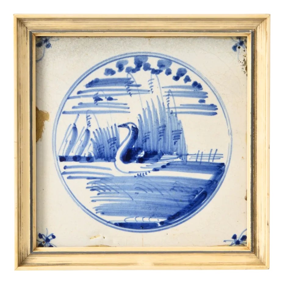 Antique Dutch Delft Tile, 1700s | Chairish