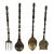 Antique Early 20th Century Brass Cooking Utensil Set Spoon Ladle Fork ...