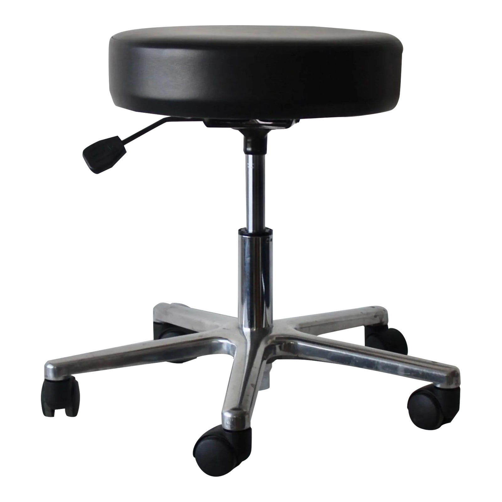 Clinton Modern 5-Leg Pneumatic Stool With Cast Aluminum Base Black ...