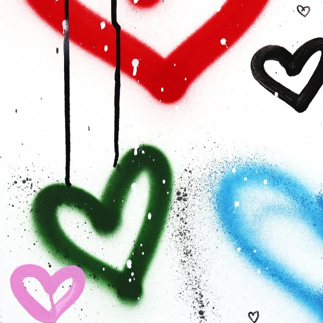 Colorful Playful Graffiti Painting Street Art "Heart Heaven" Original ...