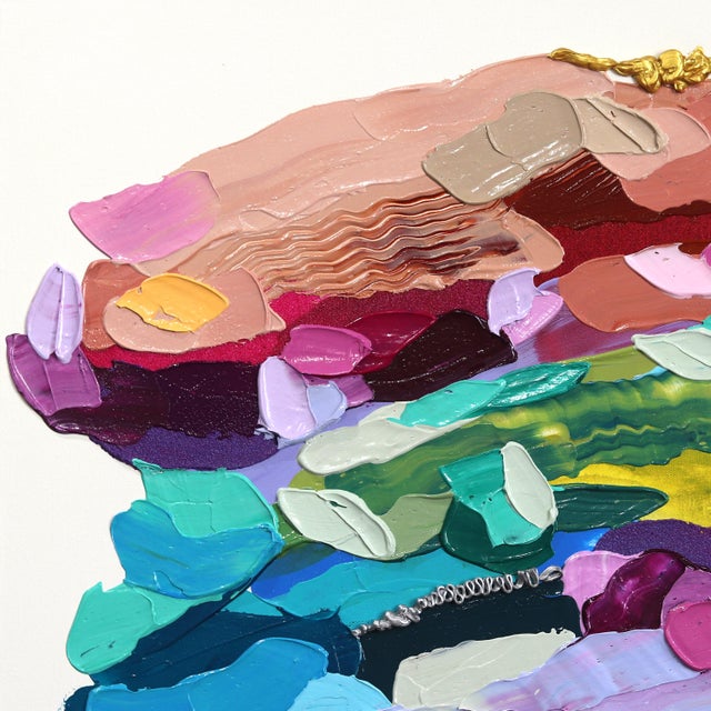 Let's Play Dressup - Large Impasto Thick Paint Colorful Abstract ...