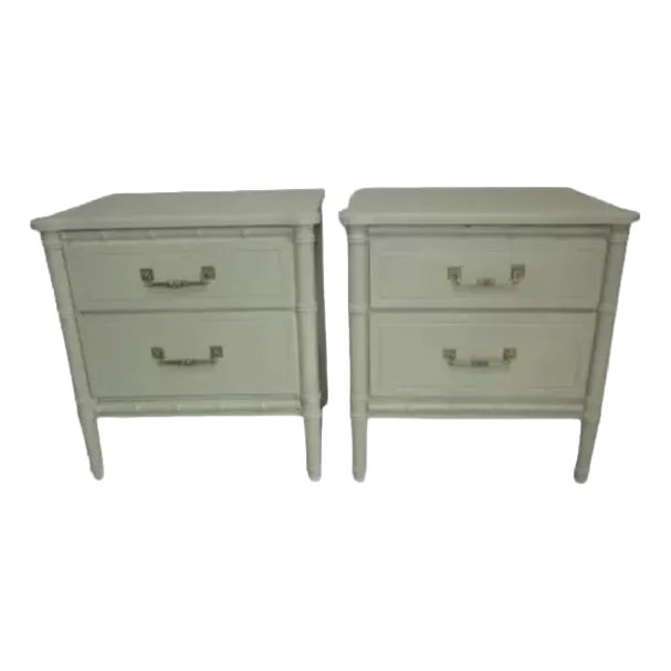 1970s Nightstand Hollywood Regency Faux Bamboo by Henry Link STyle Two ...