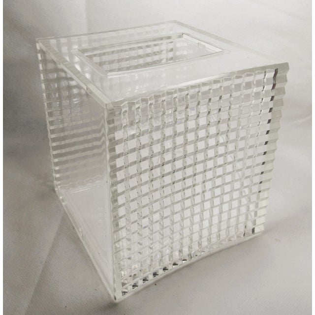 Mid Century Sally Designs Lucite Tissue Box Cover | Chairish