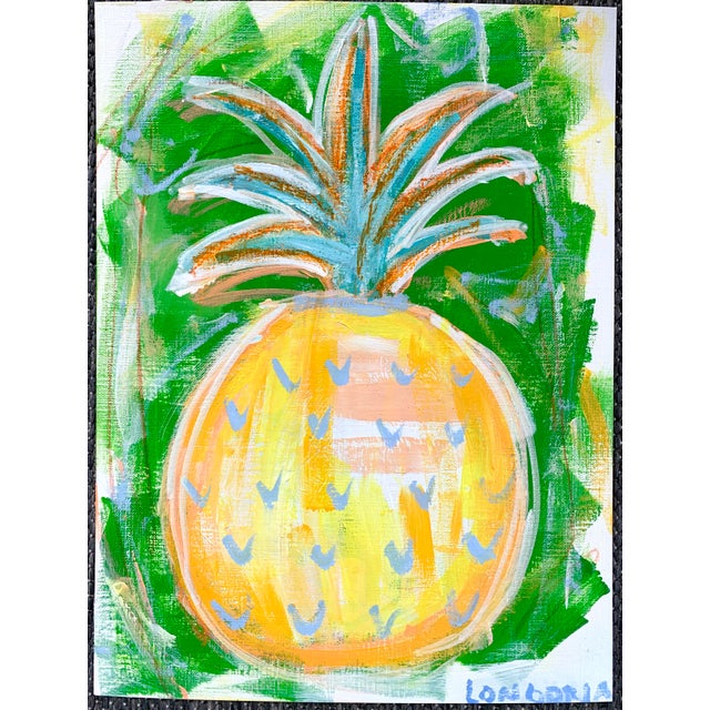 “Pineapple #11” Abstract Painting by Christina Longoria | Chairish