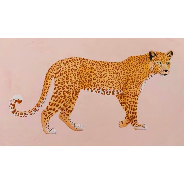 Original Cheetah Acrylic Painting, Large Cheetah Artwork | Chairish