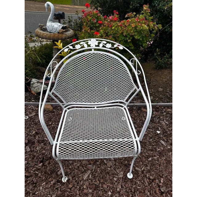 1960s Vintage Meadowcraft Table with 4 Barrel Back Armchairs Patio Set ...