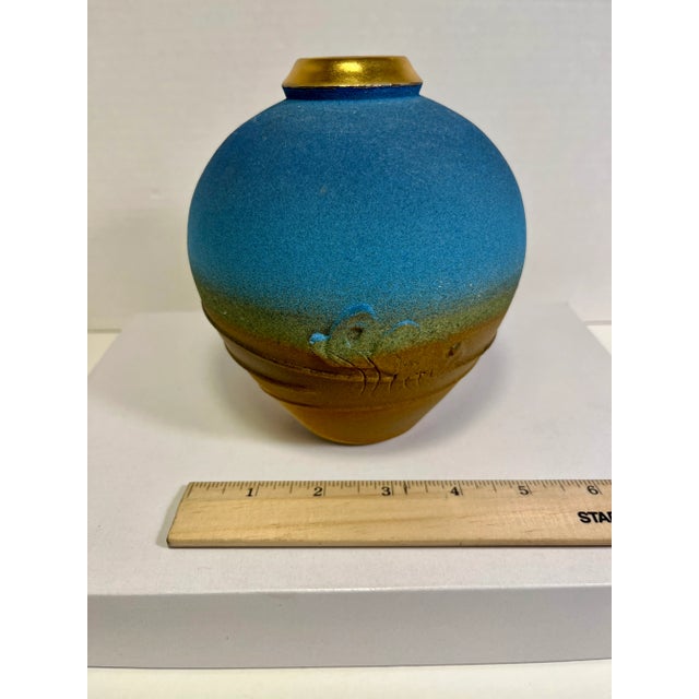 Vintage Marianne Cole Studio Pottery Desert Landscape Vase Australian ...