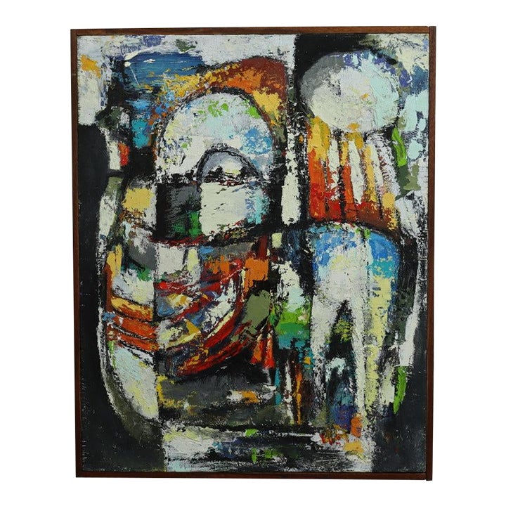 Daniel Hukill - "the Clown" - Circa 2018 - Oil on Board | Chairish