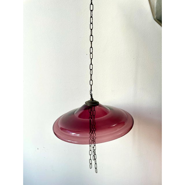 Early 19th Century Ruby Flashed and Engraved Bohemian Glass Lamp | Chairish