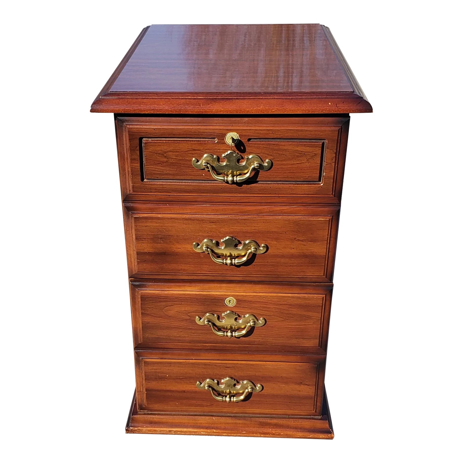 Two-Drawer Executive Two-Drawer Locking Filing Cabinet | Chairish